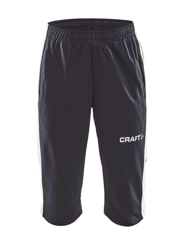 Craft Progress 3/4 Pant JR Black/white | Suomen Brodeeraus